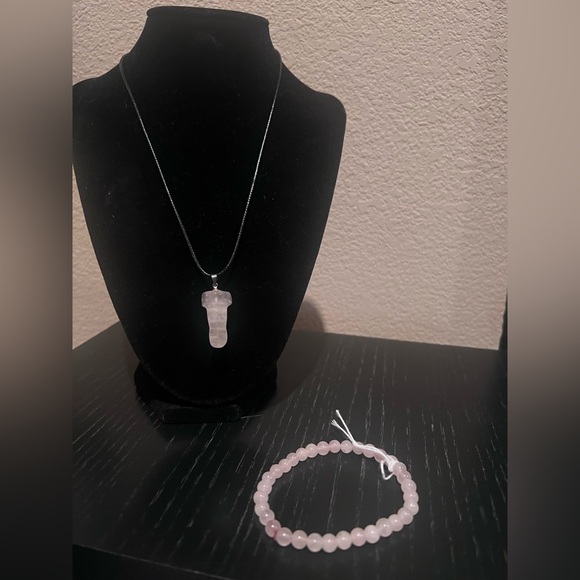 Jewelry | Rose Quartz Necklace Set | Poshmark